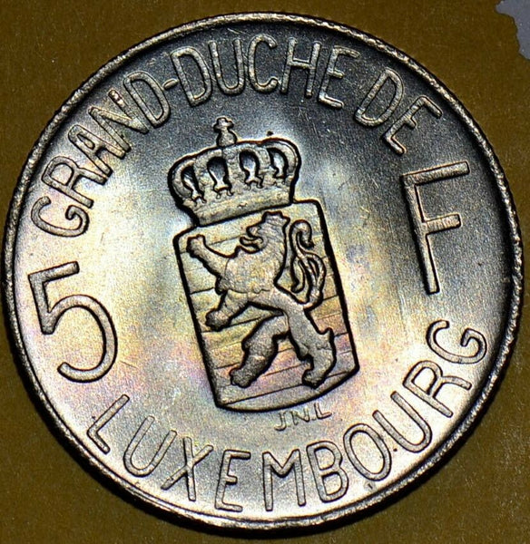 Luxembourg Y-37 1962 5 Frances BU Rainbow Toning L0007 combine shippin – Coin Gold & Stamp Buyer SF