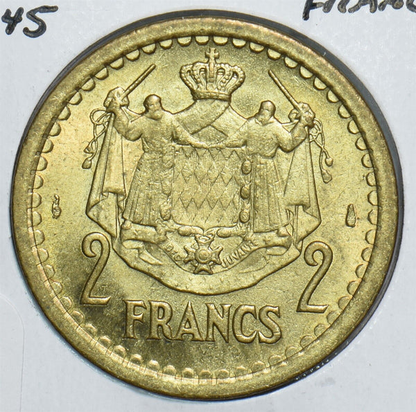 Monaco 1945 2 Francs 241081 combine shipping – Coin Gold & Stamp Buyer SF