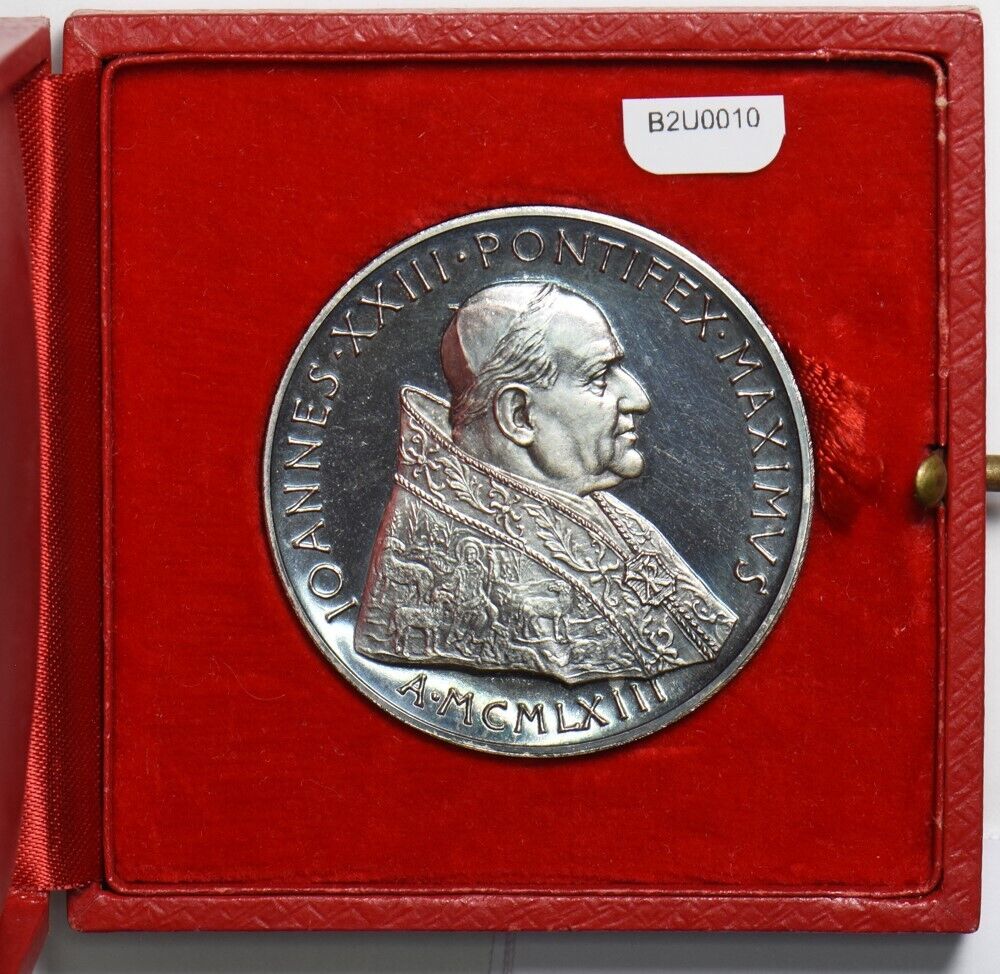 Vatican 1963 Silver 1.4 oz 44mm MEDALLION POPE JOHN XXIII B2U0010 comb ...
