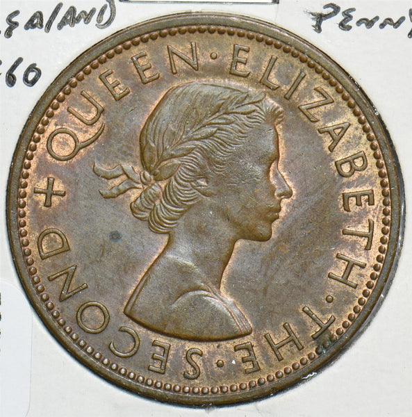 New Zealand 1960 Penny Tui Bird 198892 combine shipping – Coin Gold ...