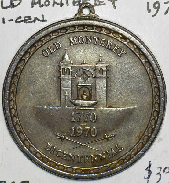1970 Token/Medal Old Monterey 200th Anniversary Bicentennial 491356 co ...